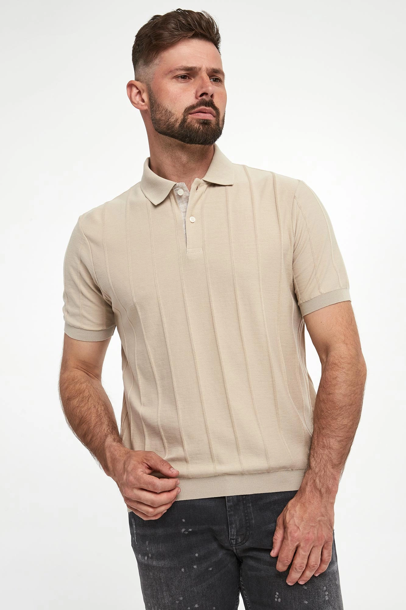 Polo męskie PAUL&SHARK Beżowy Regular 25411605/348 | Sklep Velpa.pl