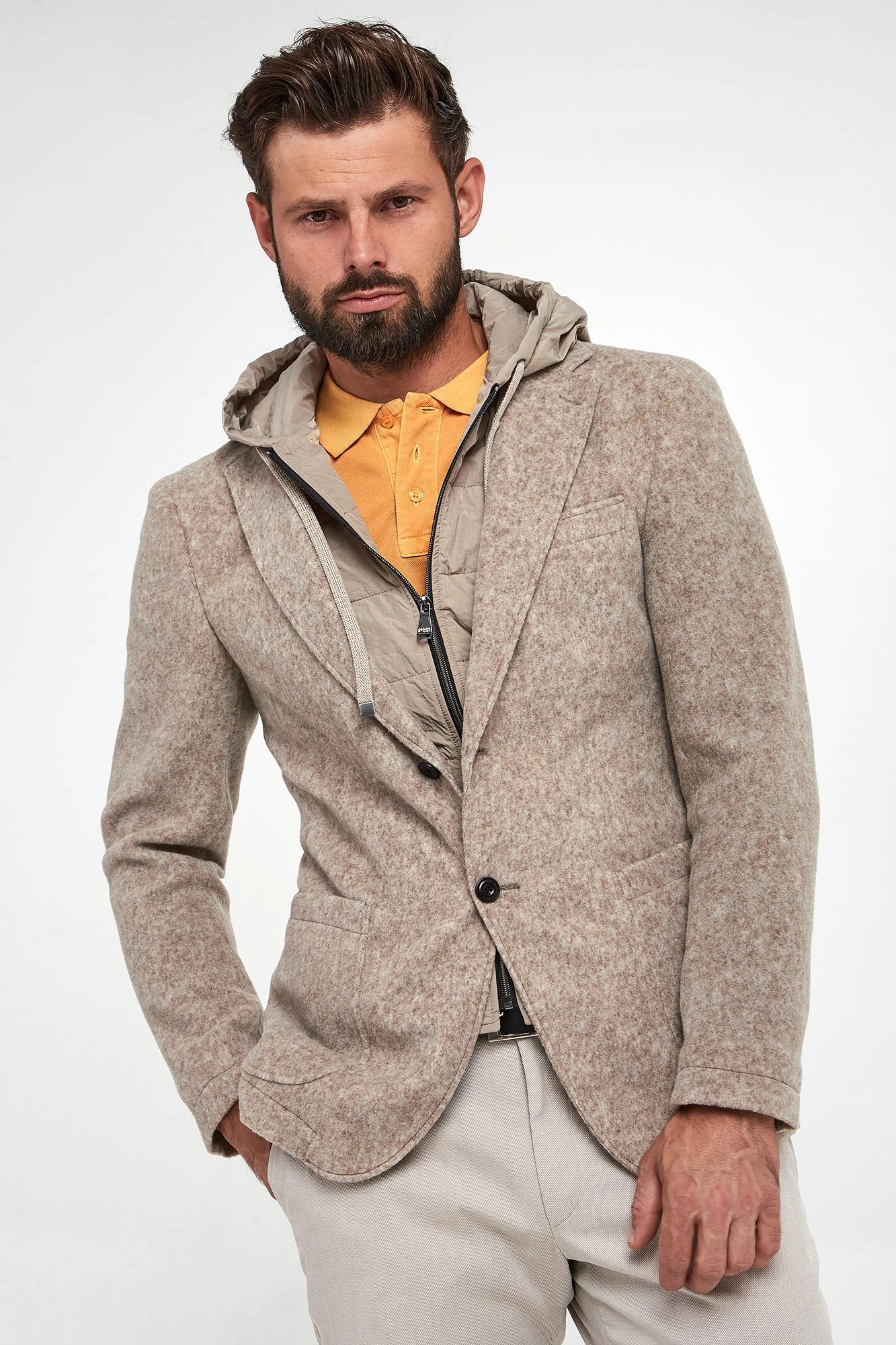 Marynarka męska Hoodney-J14 JOOP! JEANS Beżowy Slim 10016208/30043756 ...