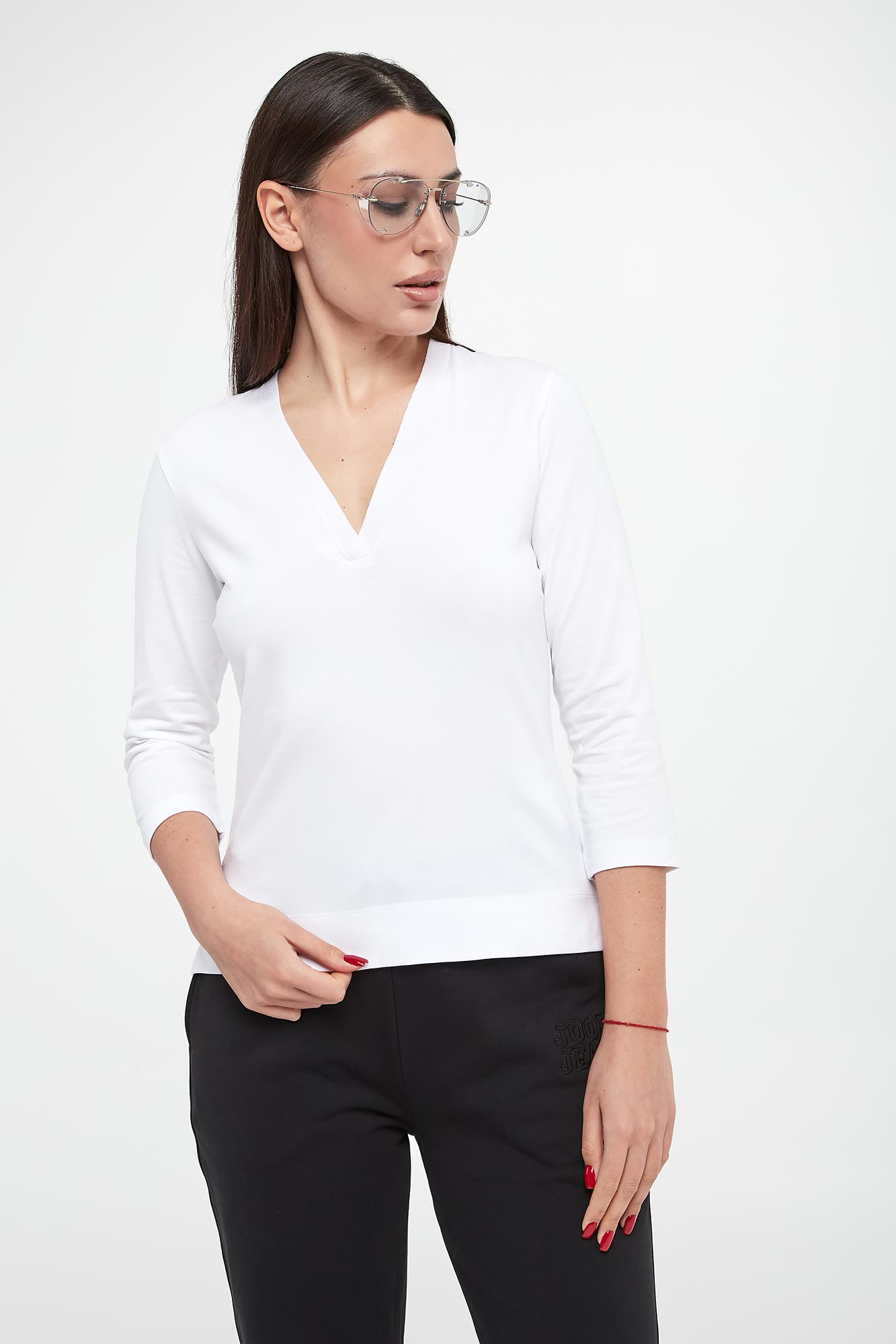 Longsleeve damski Tilde JOOP! Biały Regular 10019329/30046222/100 ...