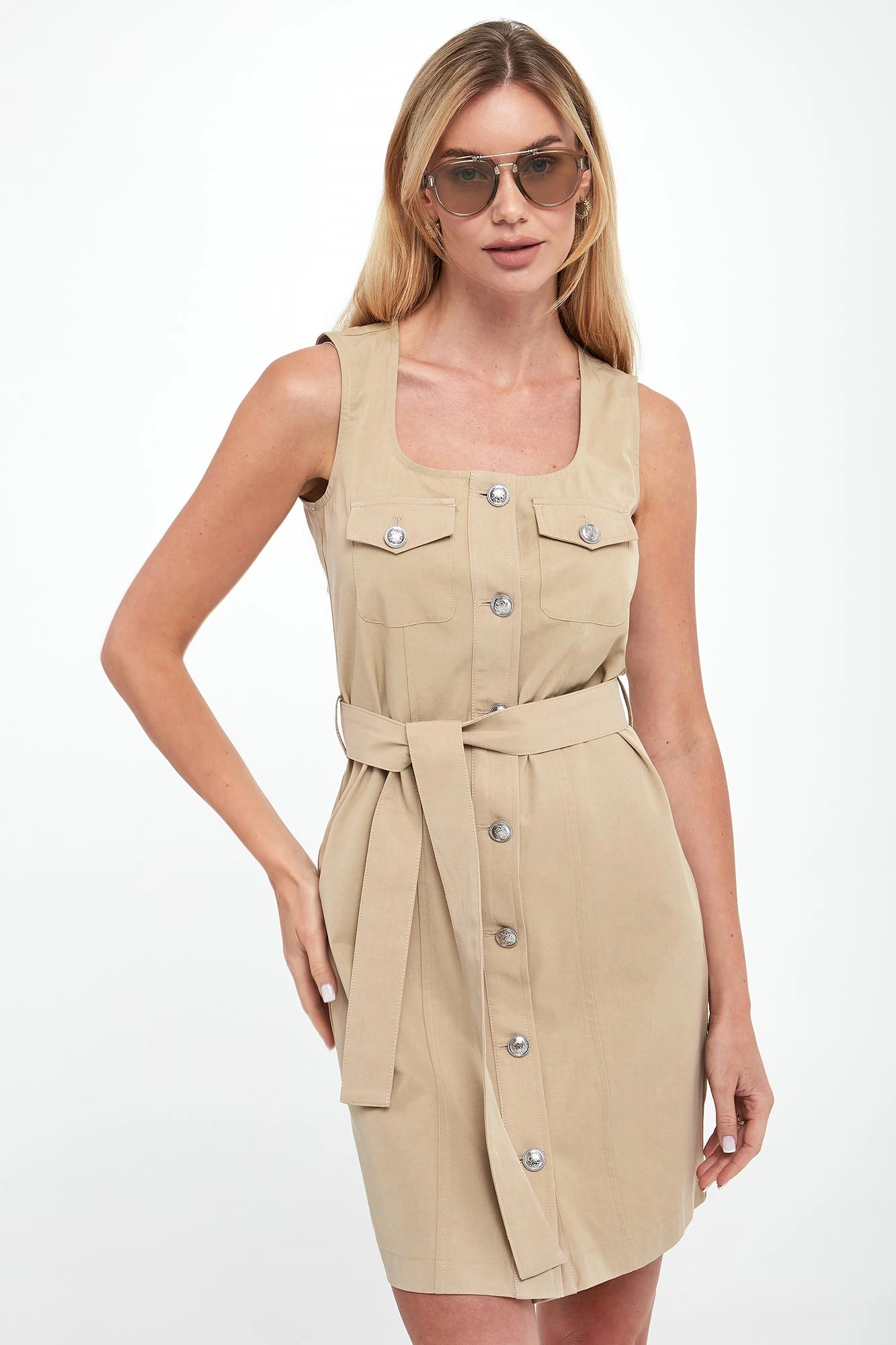 Sukienka mini LIU JO Beżowy Regular WA5264/T4277/60920 | Sklep Velpa.pl