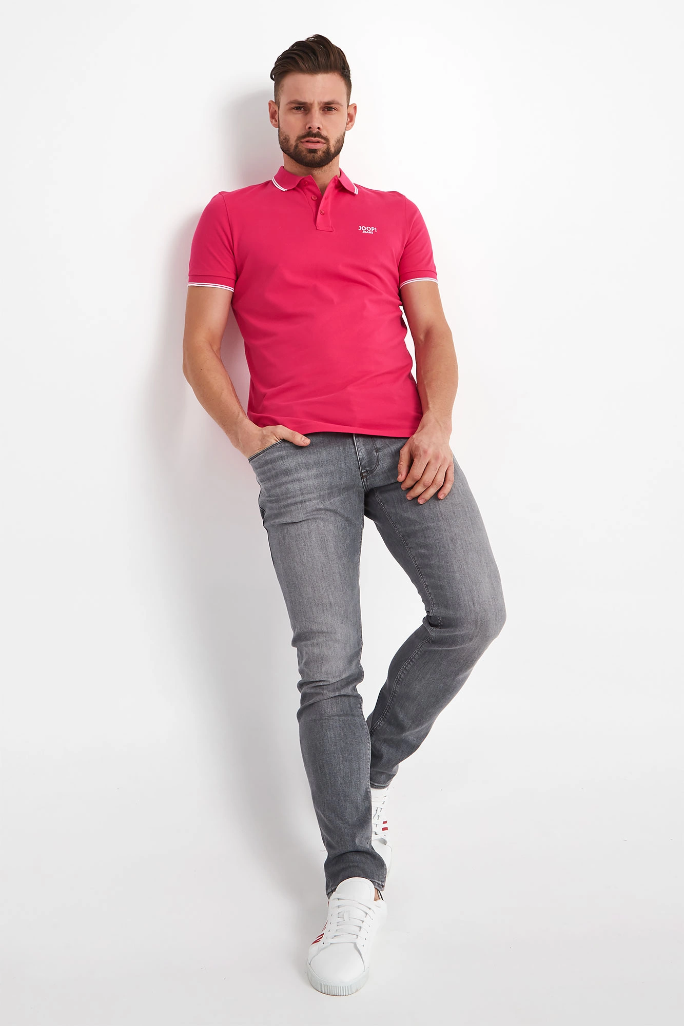 Polo Angello JOOP! JEANS Różowy Regular 10011017/30025567/684 | Sklep ...