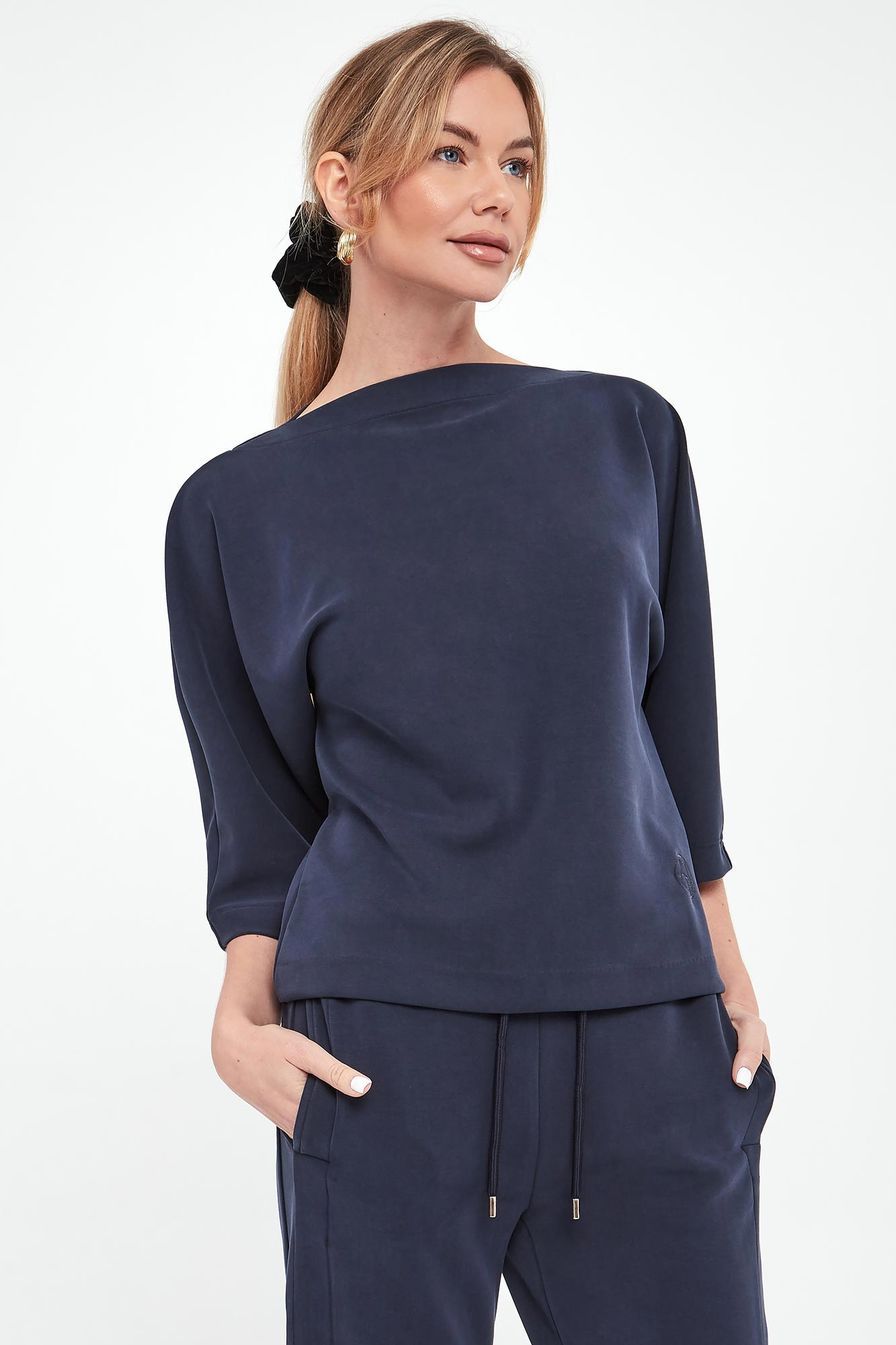 Bluzka damska Tilli JOOP! Granatowy Regular 10017326/30046251/405 ...