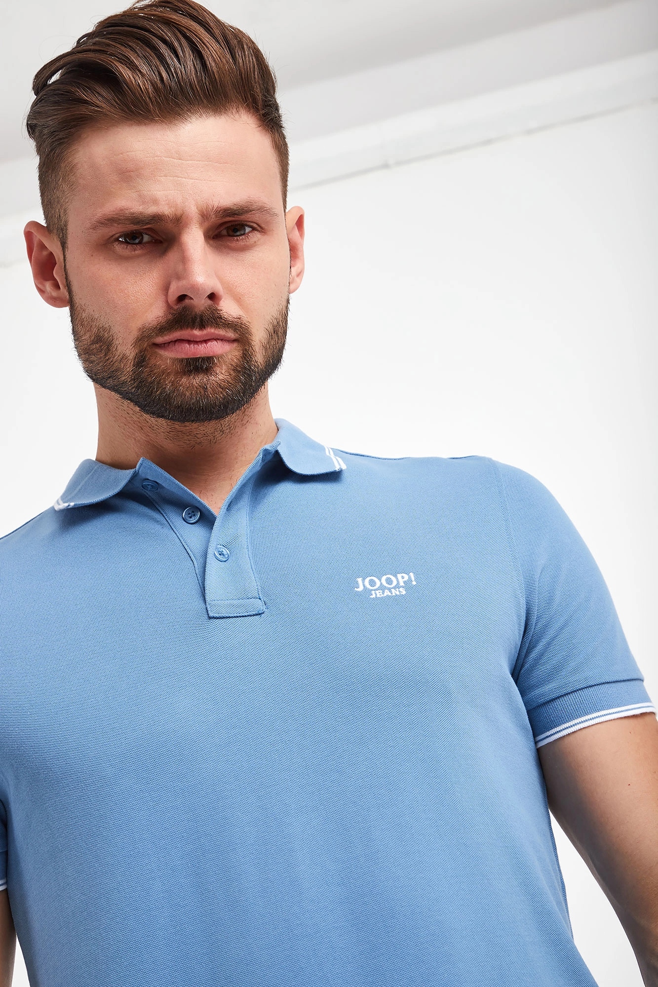 Polo Agnello JOOP! JEANS Błękitny Regular 10011017/30025567/454 | Sklep ...