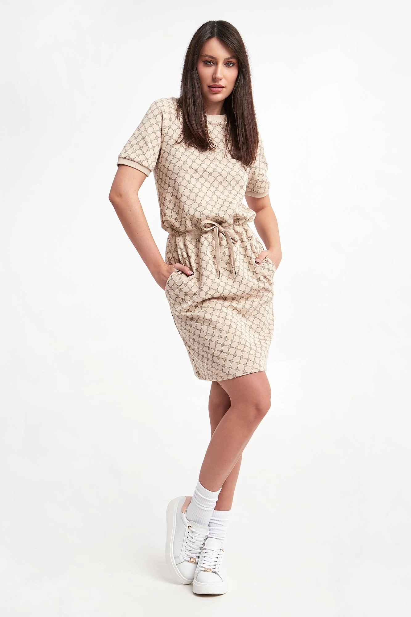 Sukienka mini JOOP! Beżowy Regular 10007096/30041988/927 | Sklep Velpa.pl