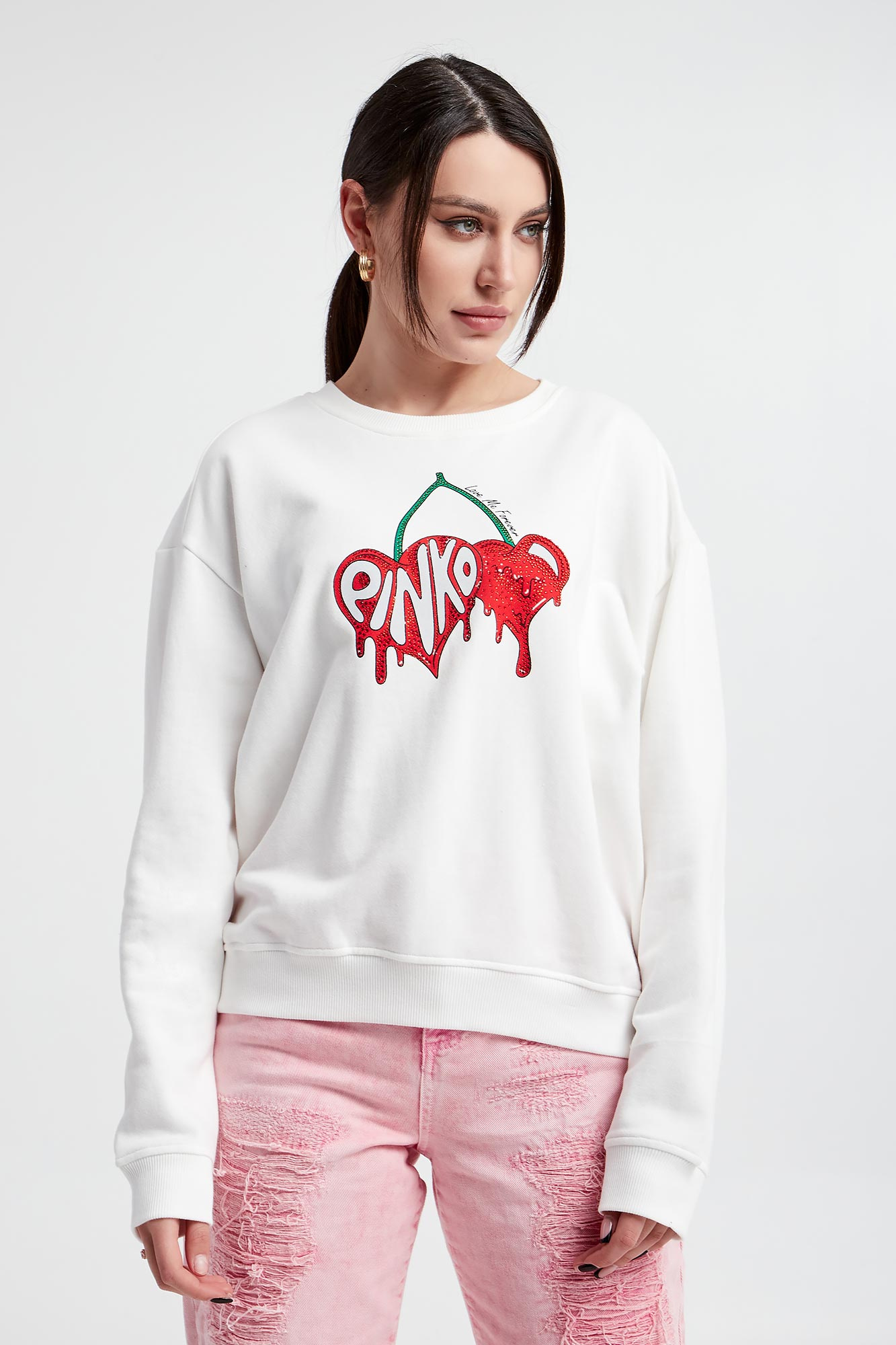 Bluza damska Motivato PINKO Biały Relaxed 100352/A0VL/Z07 | Sklep Velpa.pl