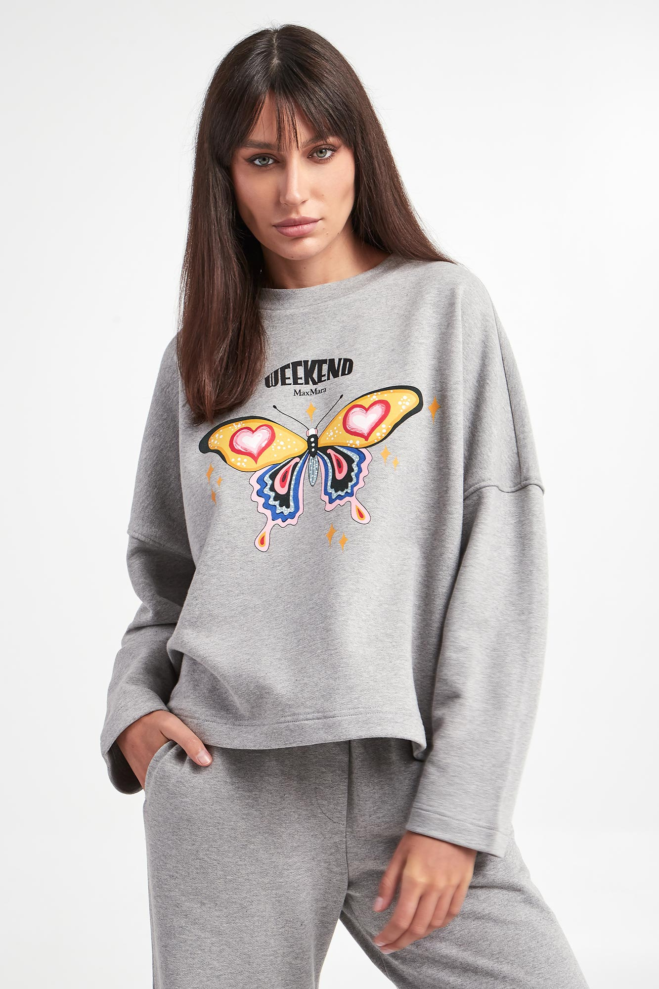 Bluza damska Temide WEEKEND MAX MARA Szary melanż Relaxed 2359260239/001 | Sklep Velpa.pl