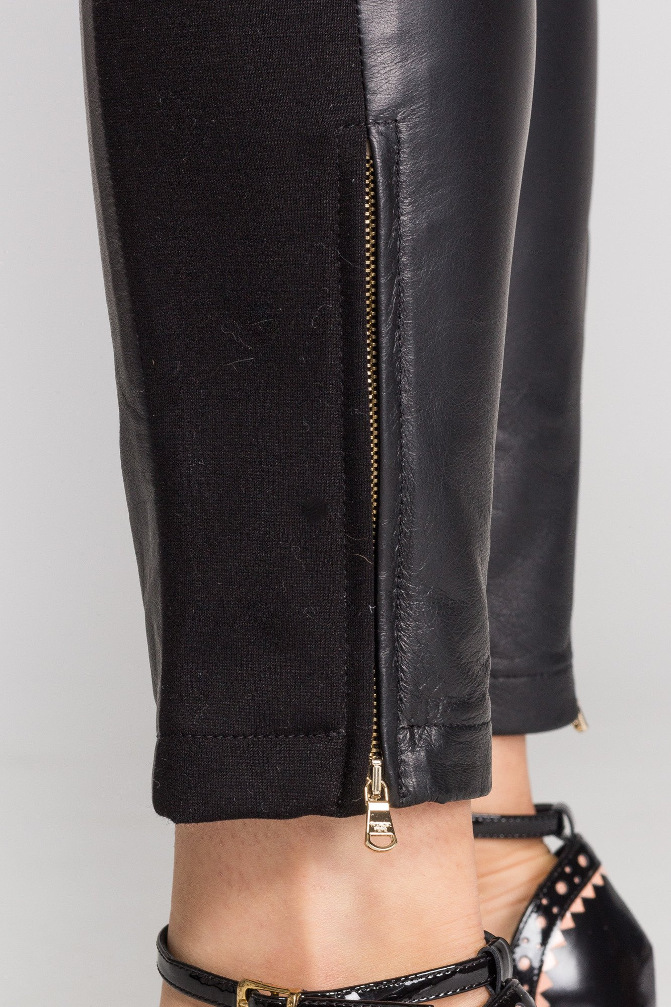 Czarne skórzane spodnie damskie | Marki Premium w sklepie Velpa.pl