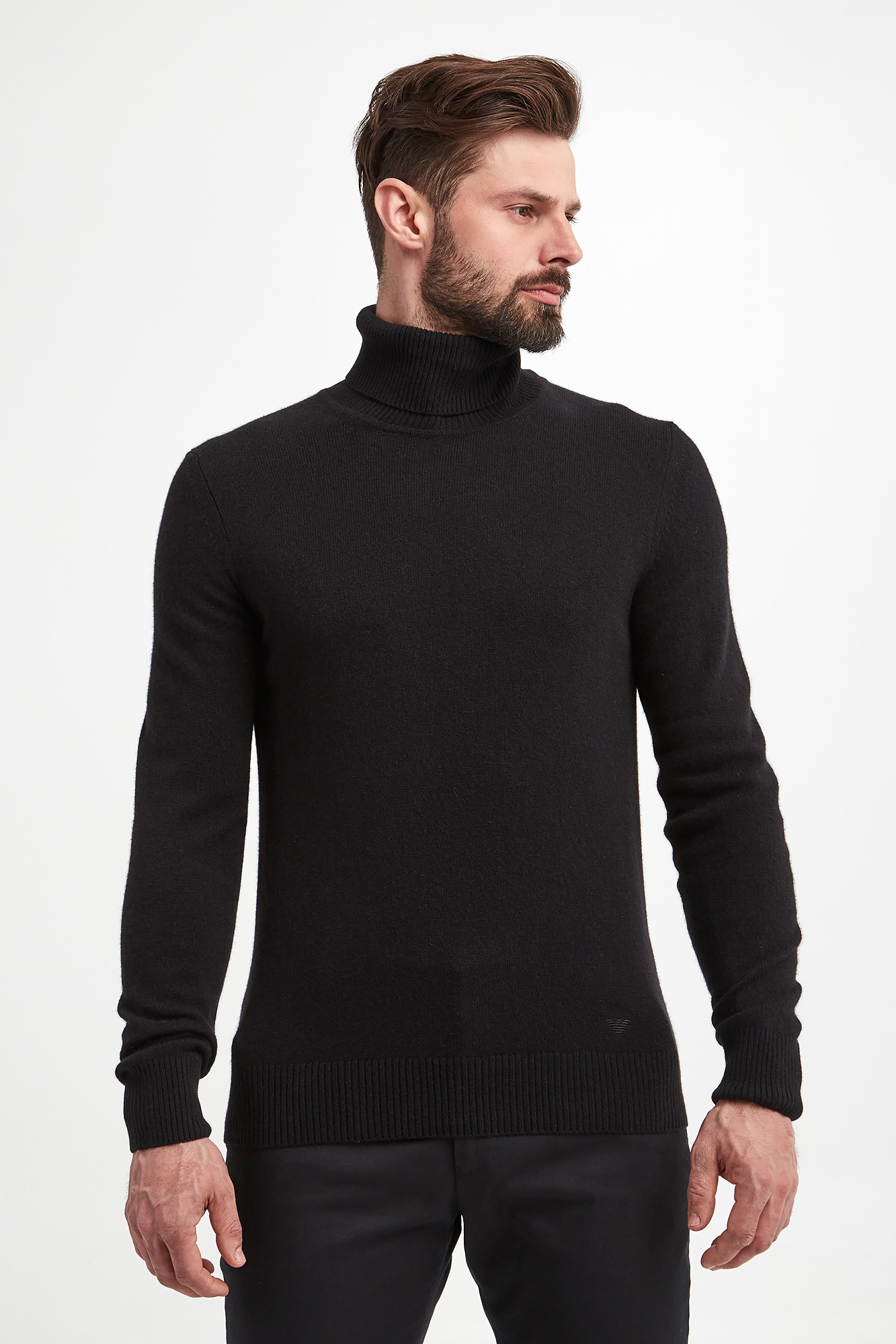 Golf męski kaszmirowy EMPORIO ARMANI Czarny Slim 8N1M46/1M71Z/0999 ...