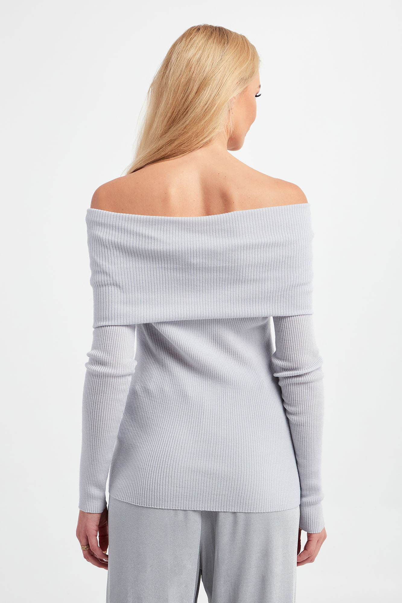 Golf wełniany Lorena MAX MARA LEISURE Błękitny Slim 33610226/003 ...