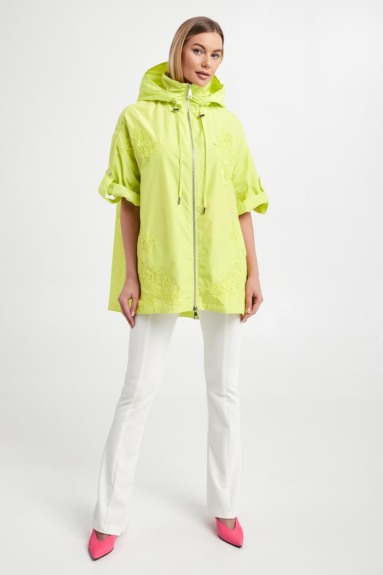 Kurtka damska ERMANNO FIRENZE Limonkowy Oversize D42ED009EY6/MF257 ...