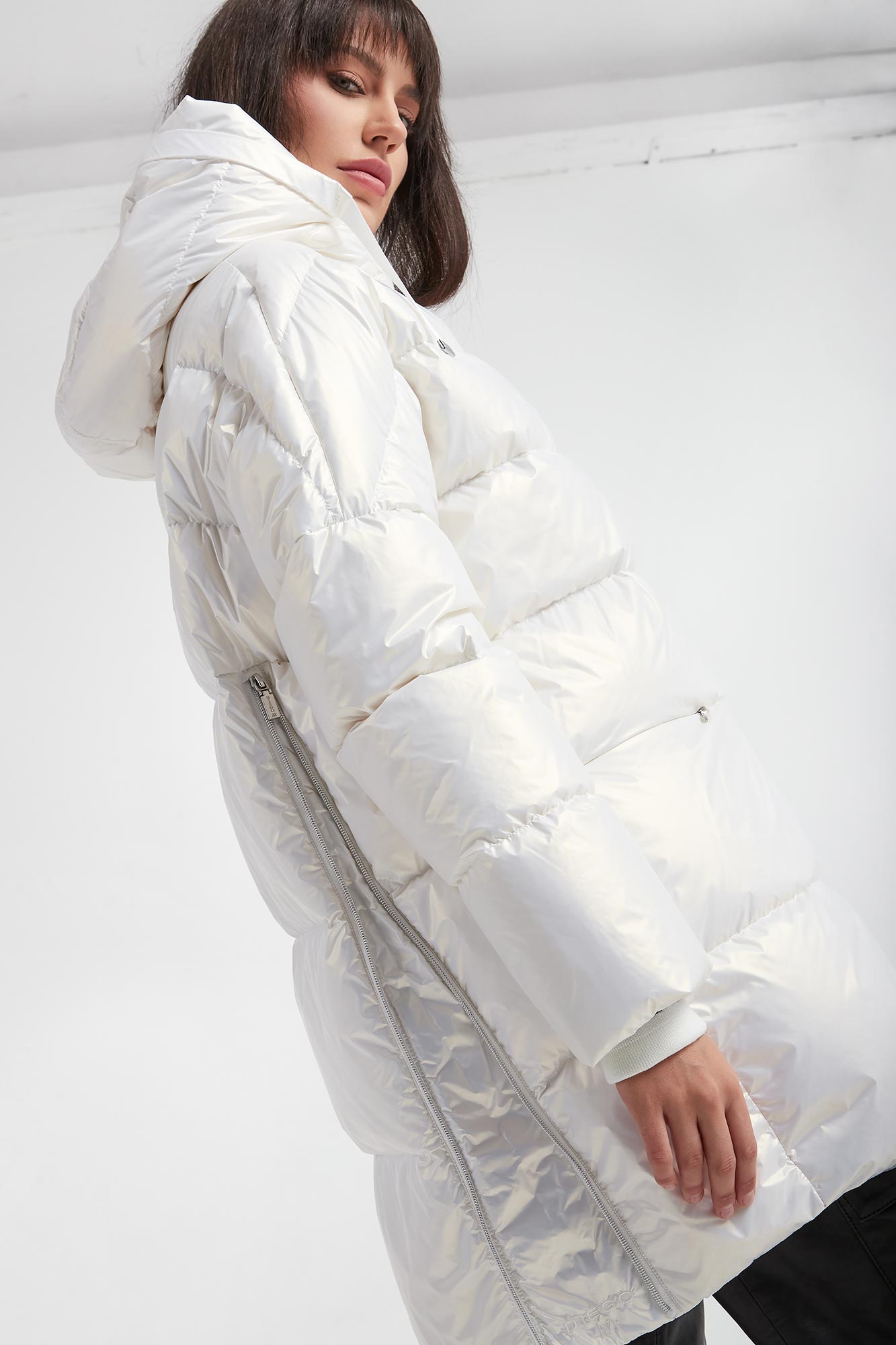 Kurtka damska puchowa DIEGO M Biały Regular T916 0TM/800 | Sklep Velpa.pl