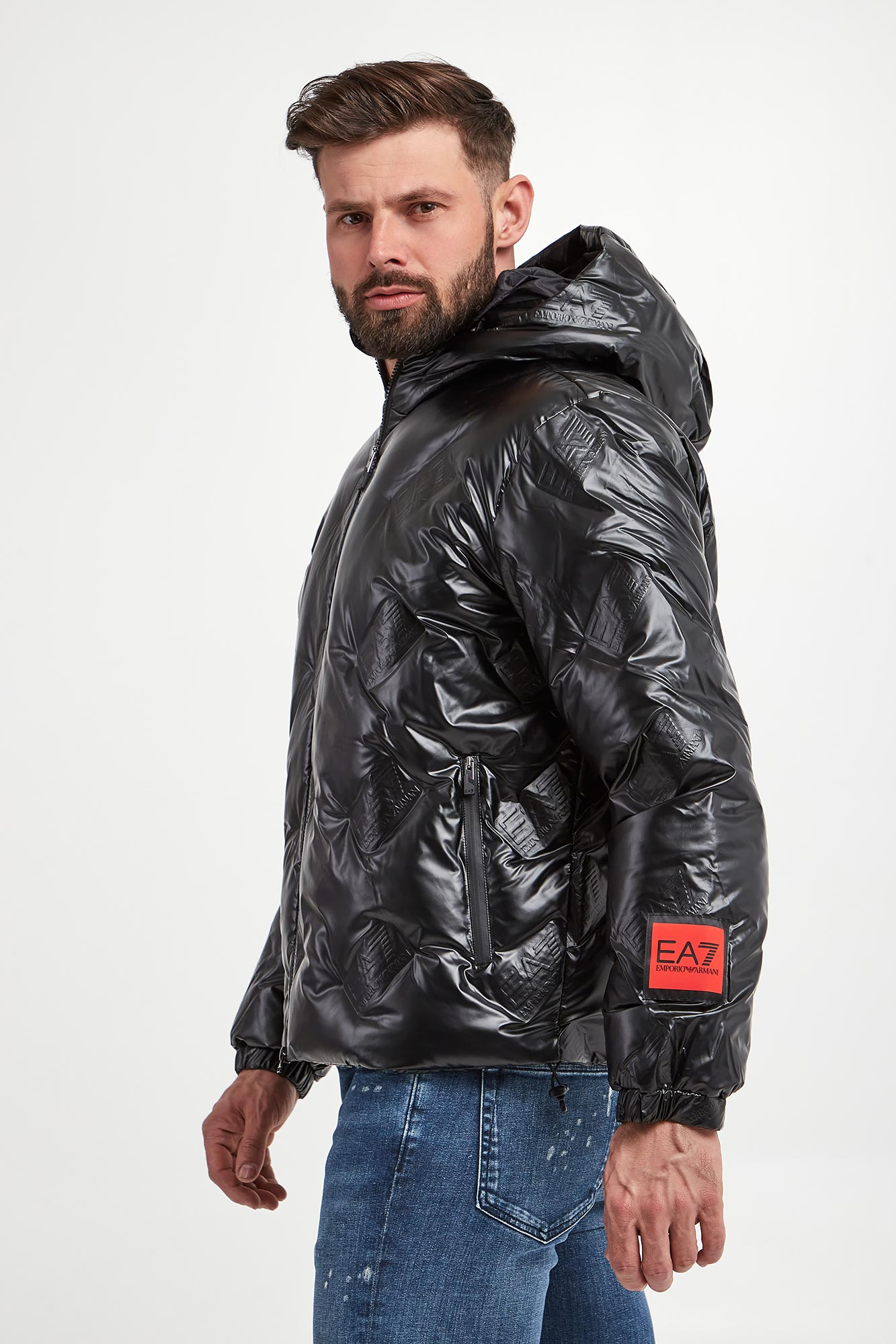 Kurtka męska EA7 EMPORIO ARMANI Czarny Regular 6RPB34/PNEIZ/1200 ...