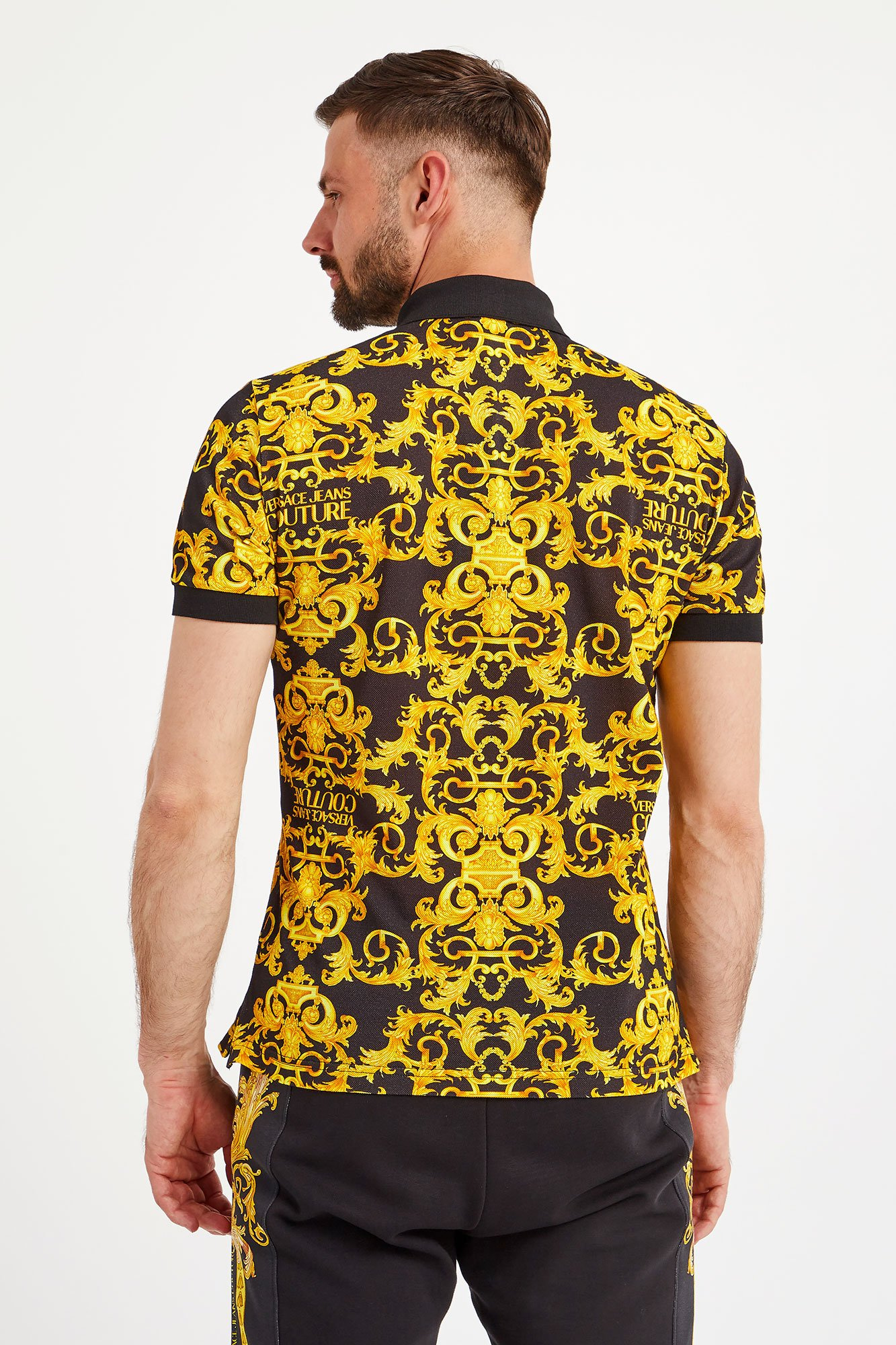 Polo VERSACE JEANS COUTURE Czarny Regular B3GWA751S0154/899 | Sklep ...