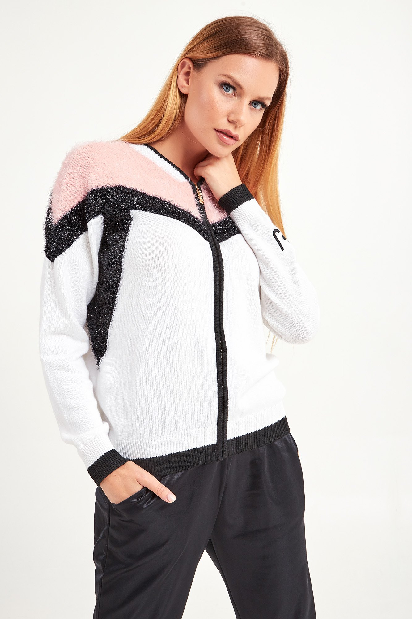SWETER LIU JO SPORT Biały Regular TF0073/MAG34/B3825 | Sklep Velpa.pl