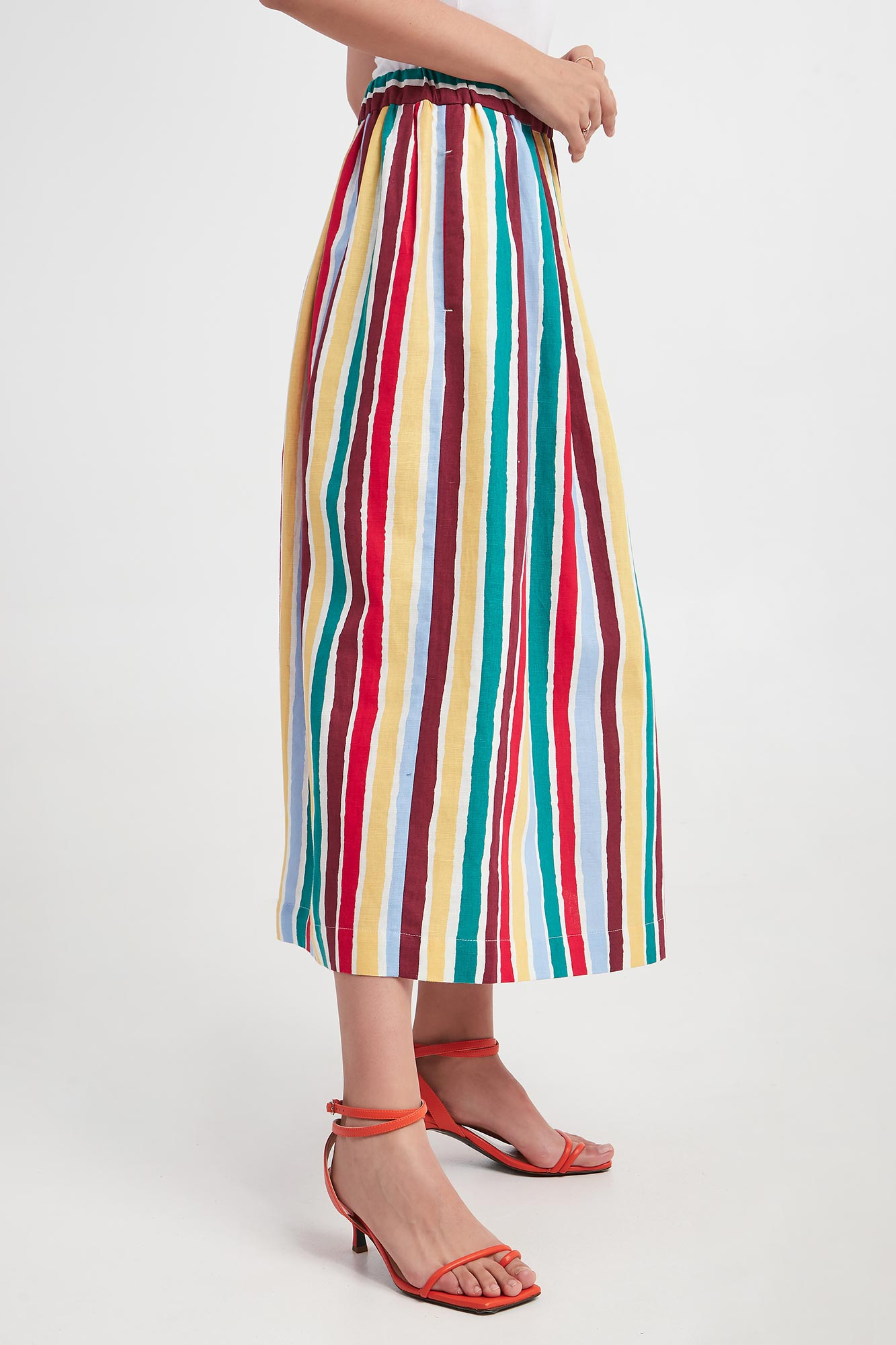 Spódnica w paski Cannes WEEKEND MAX MARA Wielokolorowy Regular ...