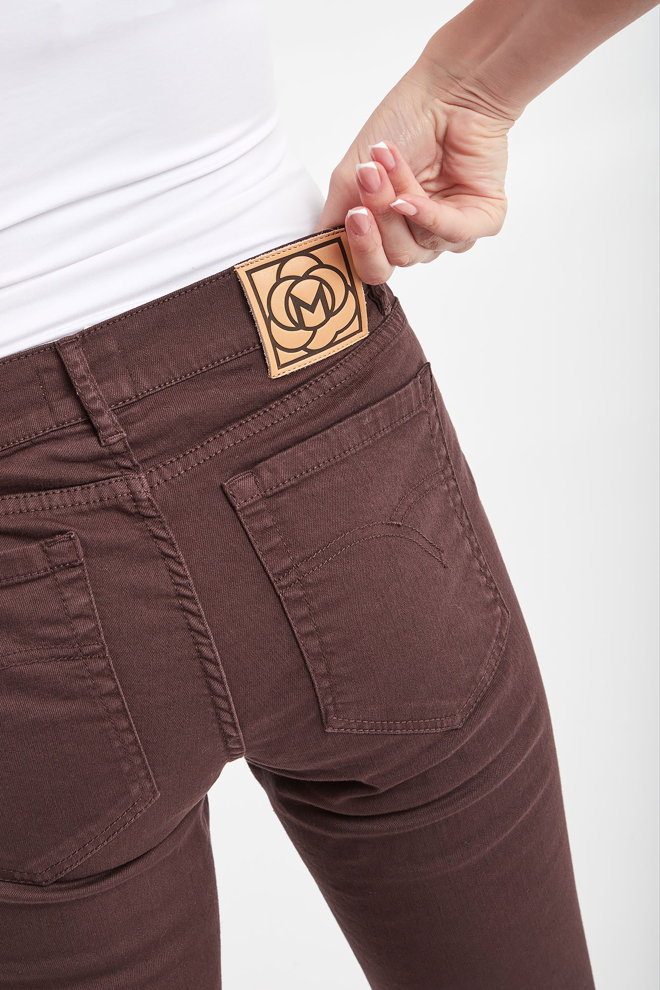 Spodnie Cleofe MARELLA SPORT Brązowy Skinny 31360627/001 | Sklep Velpa.pl