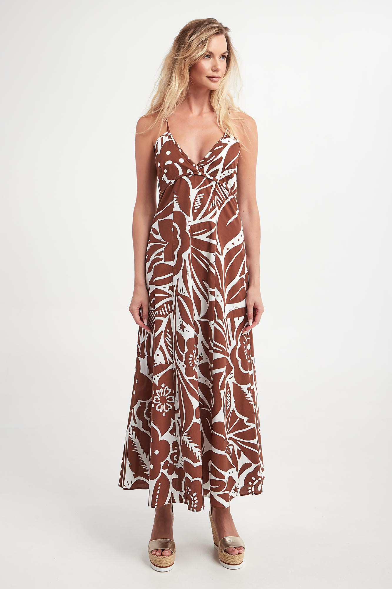 Sukienka midi Album MARELLA SPORT Brązowy Regular 2332210134/007 ...