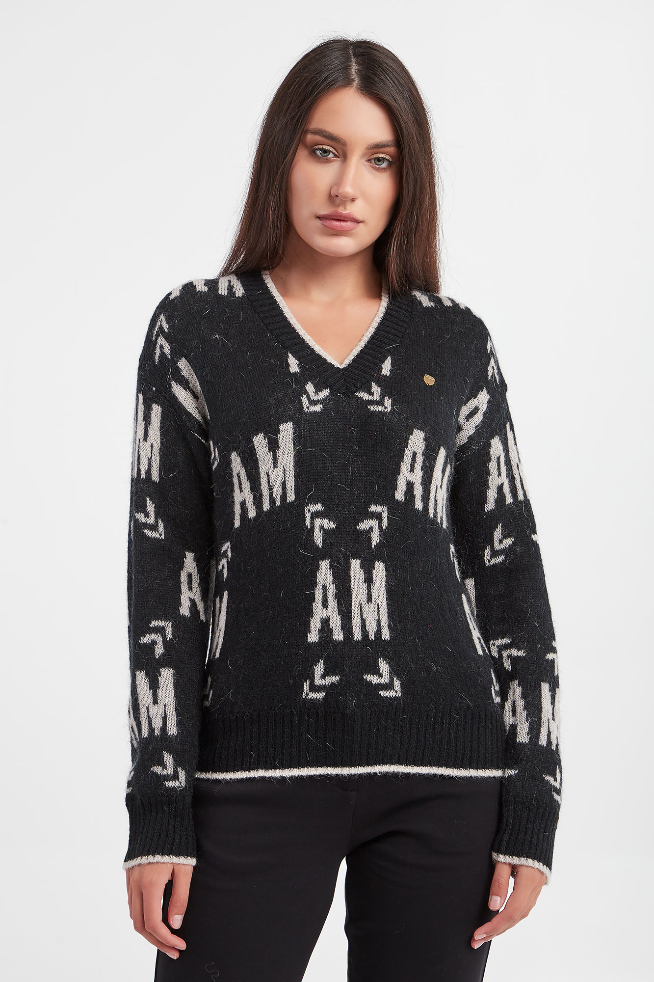 Sweter AERONAUTICA MILITARE Czarny Relaxed 222MA1417DL478/94349 | Sklep ...