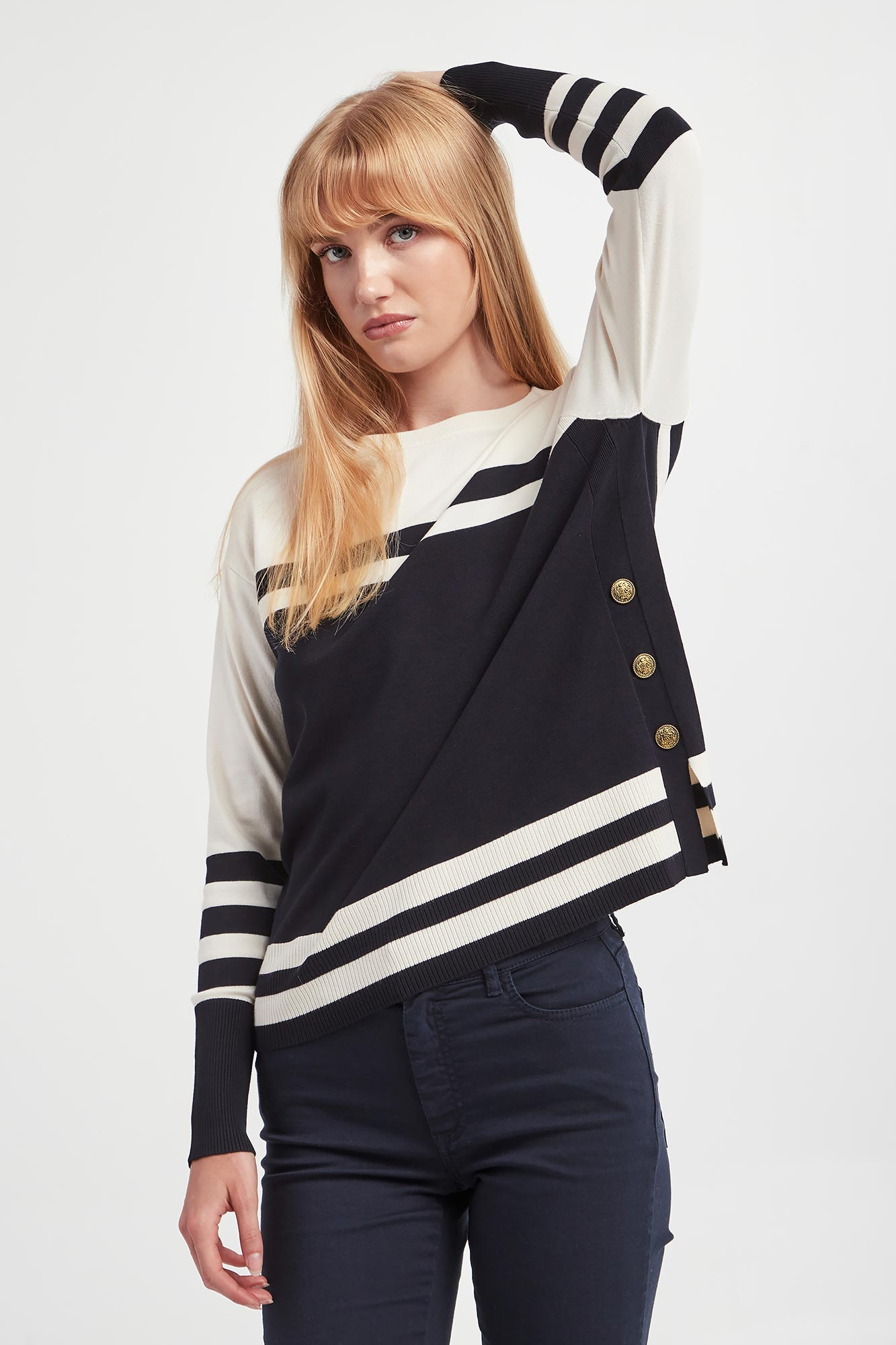 Sweter damski Pertica MARELLA SPORT Granatowy Regular 2333610134/005 ...