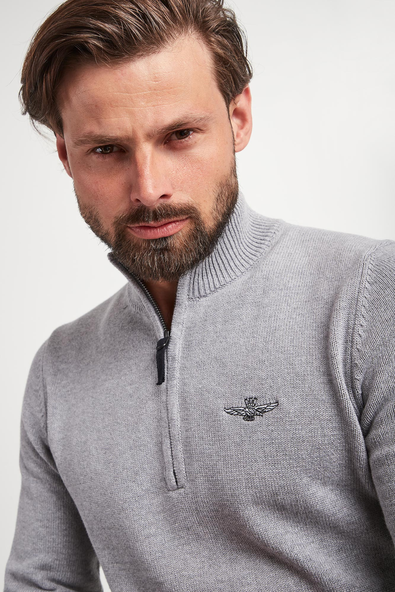 Sweter męski AERONAUTICA MILITARE Szary Regular 231MA1421L493/17171 ...