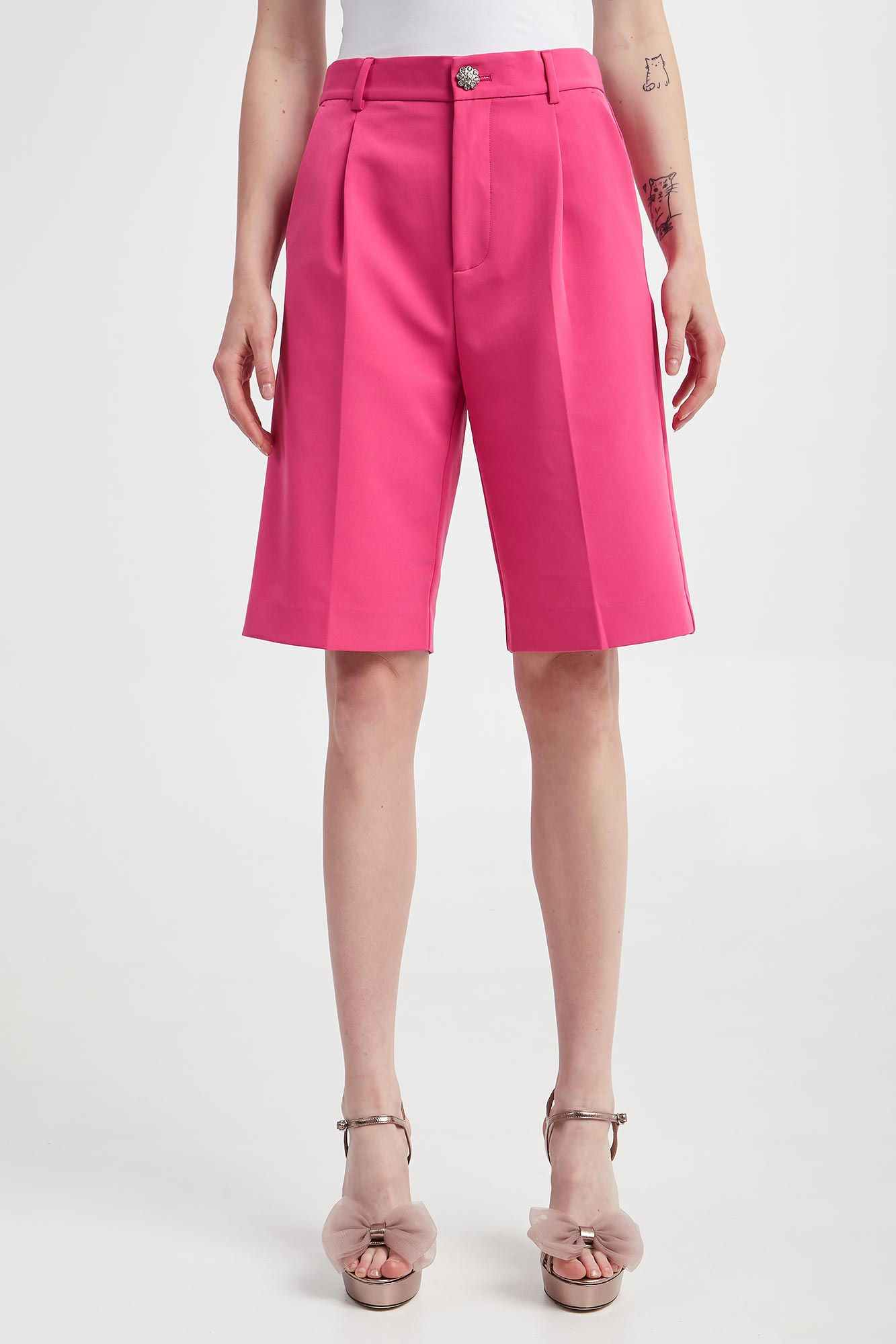 Szorty damskie bermudy CUSTOMMADE Różowy Regular 999425716/205 | Sklep ...