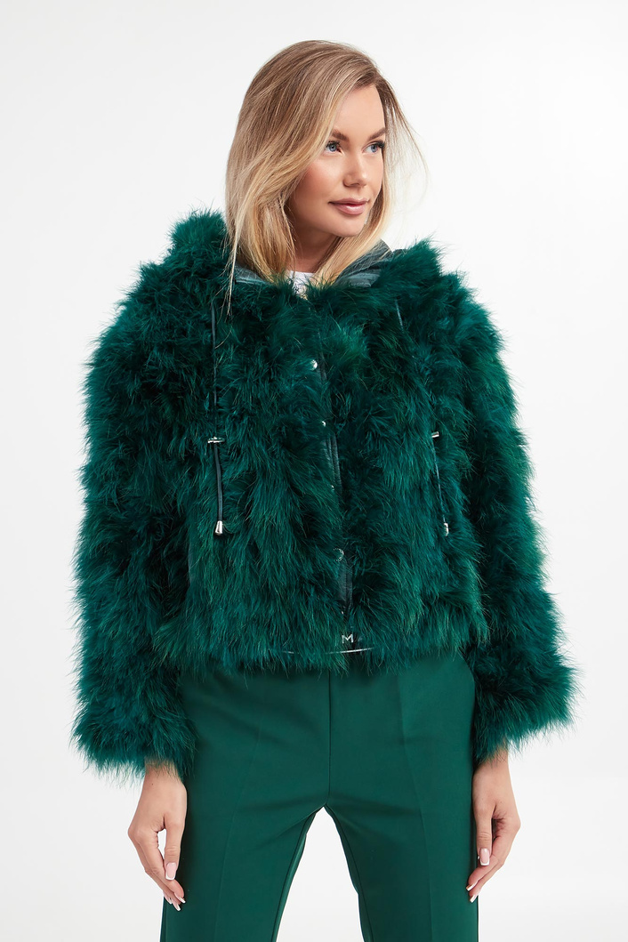 Futro damskie ERMANNO FIRENZE Zielony Regular D43ED026EY8/MF125 | Sklep ...