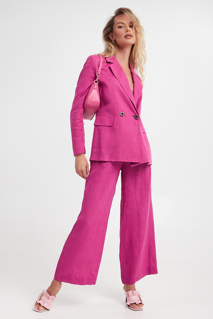 Marynarka damska lniana Babele MARELLA SPORT Różowy Regular 2330410334/ ...