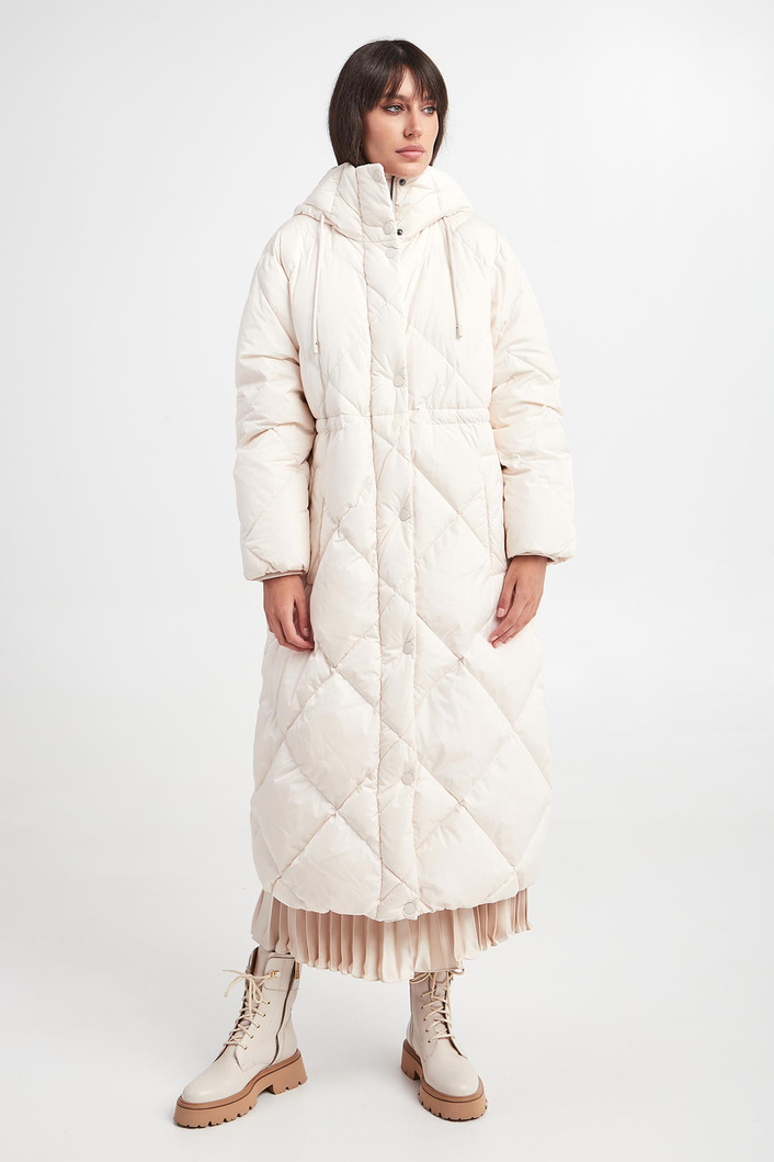 Płaszcz damski pikowany Mirano WEEKEND MAX MARA Ecru Relaxed 2354960333/008 | Sklep Velpa.pl