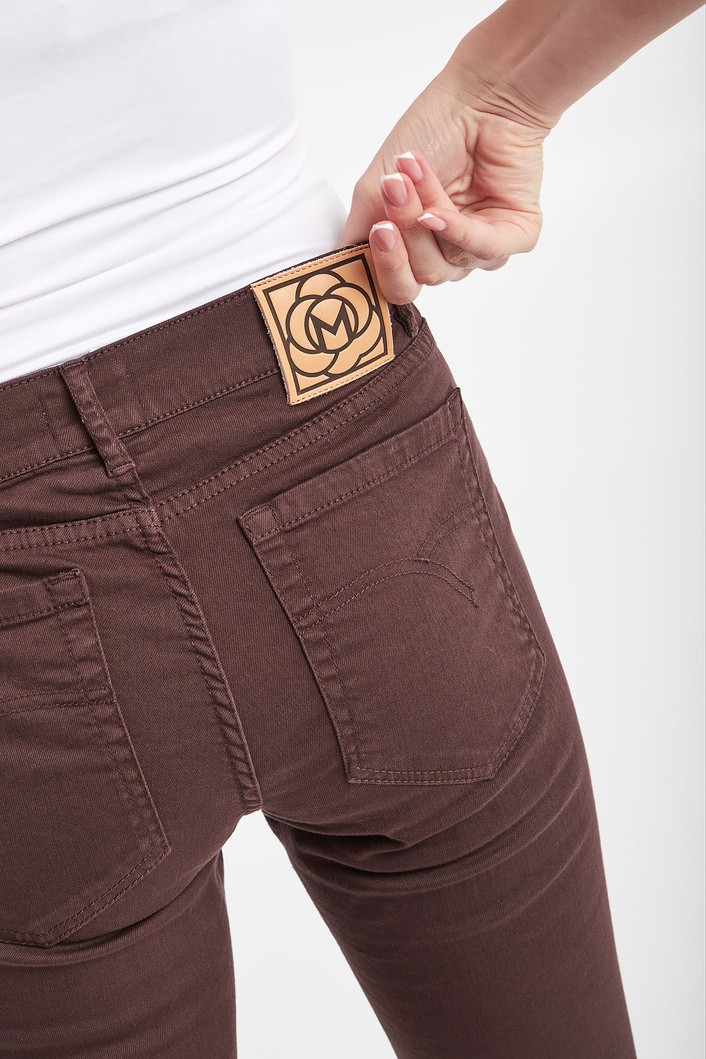 Spodnie Cleofe MARELLA SPORT Brązowy Skinny 31360627/001 | Sklep Velpa.pl