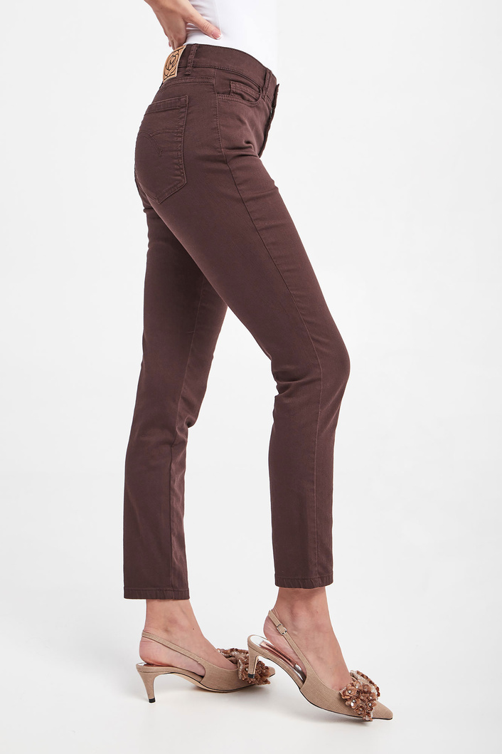 Spodnie Cleofe MARELLA SPORT Brązowy Skinny 31360627/001 | Sklep Velpa.pl