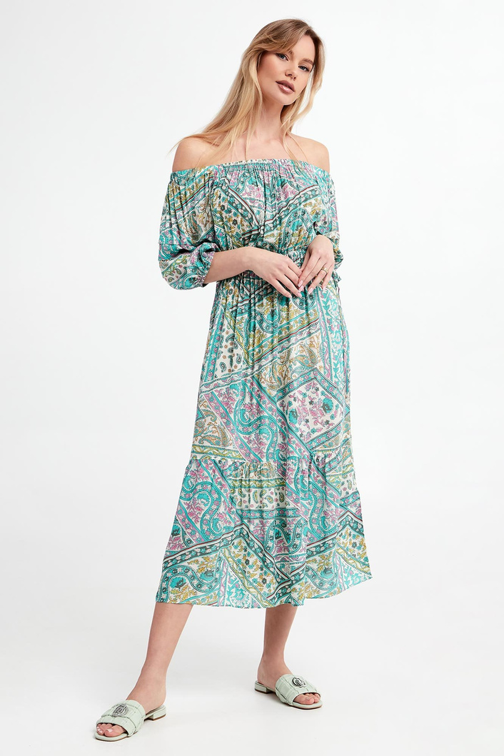 Sukienka midi Faga BA&SH Zielony Regular 1E23FAGA/VERT | Sklep Velpa.pl