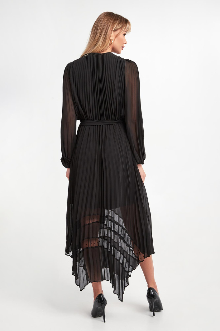 Sukienka plisowana JOSEPH RIBKOFF Czarny Regular 233708/11 | Sklep Velpa.pl