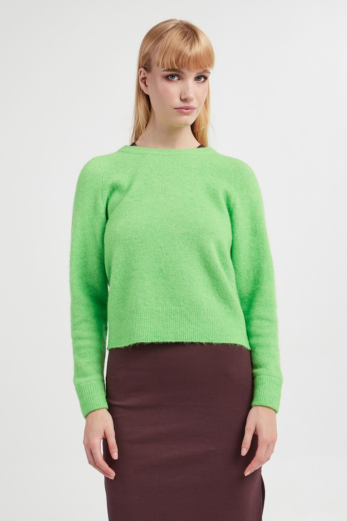 Sweter damski SAMSØE SAMSØE Zielony Regular F00022152/GREEN FLASH ...