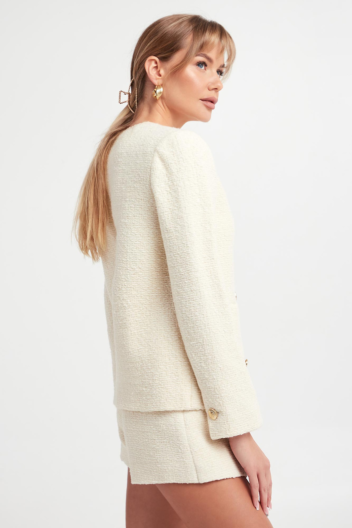 Żakiet damski tweedowy Joe BA&SH Ecru Regular 1H23JOE/ECRU | Sklep Velpa.pl